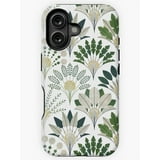 Art Deco Block Print Palms Art Phone Case for iPhone 11 12 13 14 15 16 ...