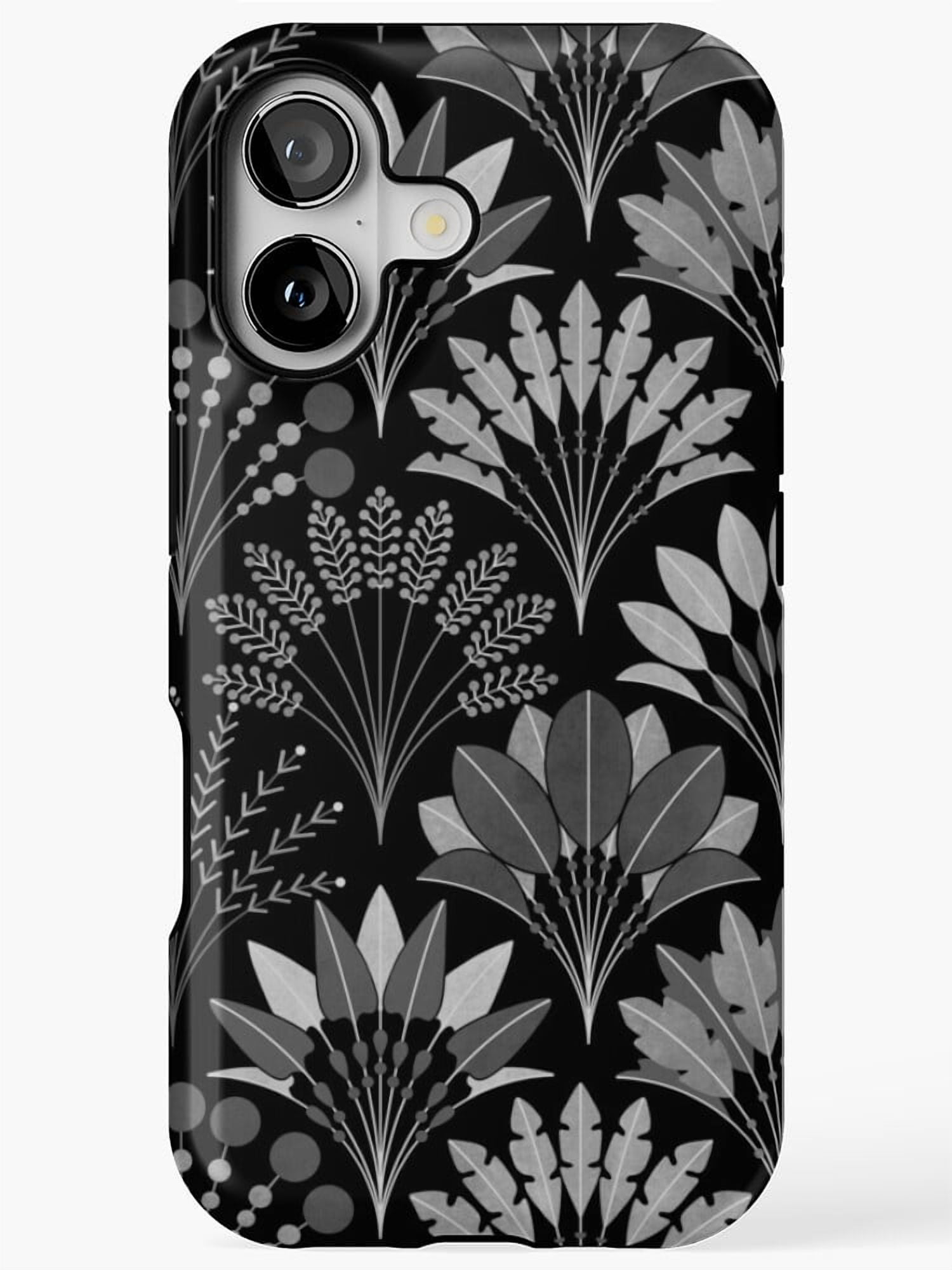Art Deco Block Print Palms Phone Case for iPhone 11 12 13 14 15 16 17 ...