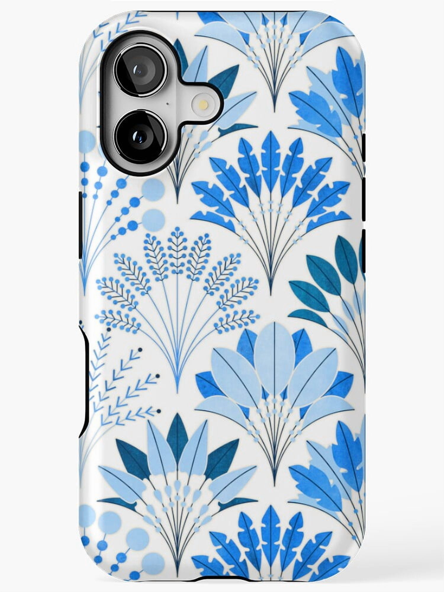 Art Deco Block Print Palms Phone Case for iPhone 11 12 13 14 15 16 17 ...