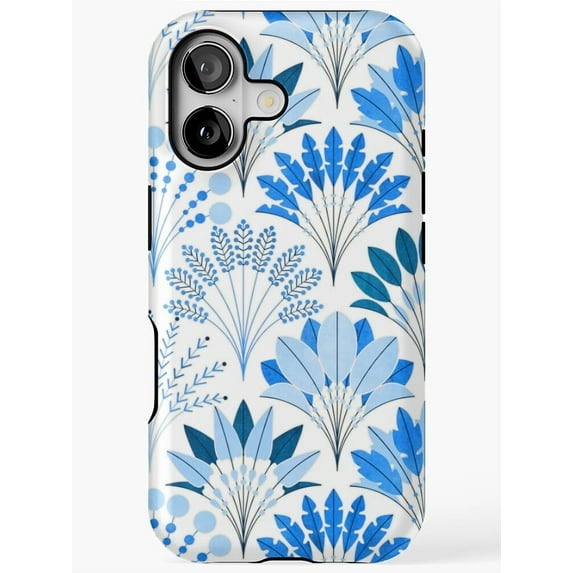 Art Deco Block Print Palms Phone Case for iPhone 11 12 13 14 15 16 17 ...
