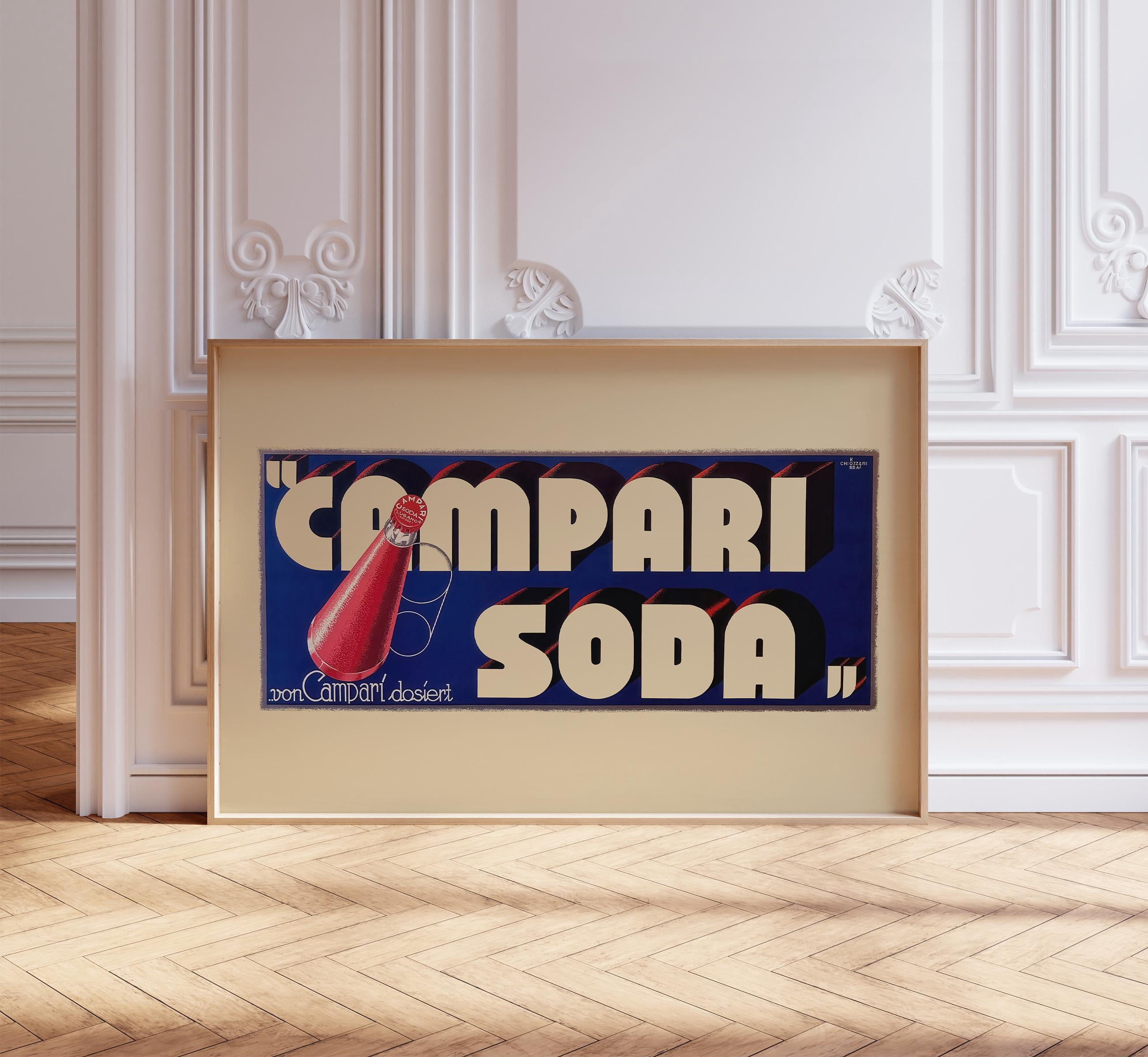 Art Deco Campari Soda Poster: Vintage Italian Advertising Print Vintage ...