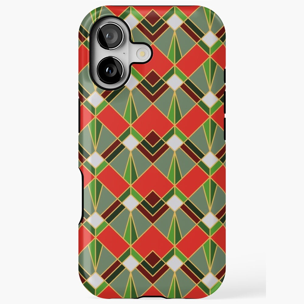 Art Deco Christmas Pattern Retro Elegant Festive Style for iPhone 17 11 ...