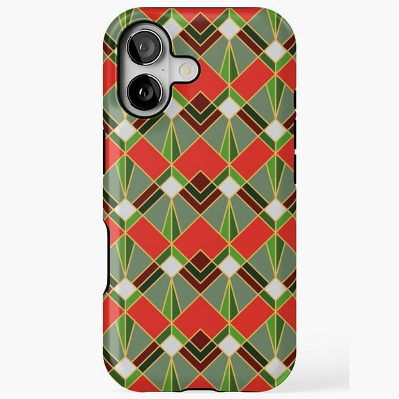 Art Deco Christmas Pattern Retro Elegant Festive Style for iPhone 17 11 ...