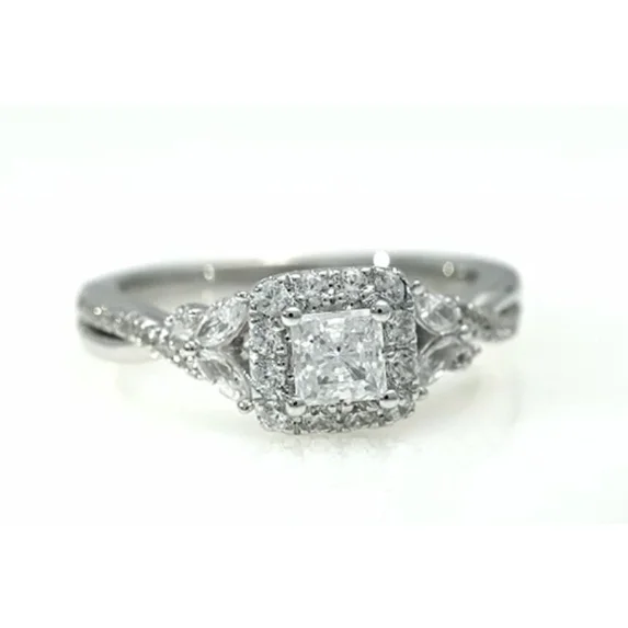 Art Deco Engagement Ring, 1.4 Ct Princess Cut Simulated Diamond ...