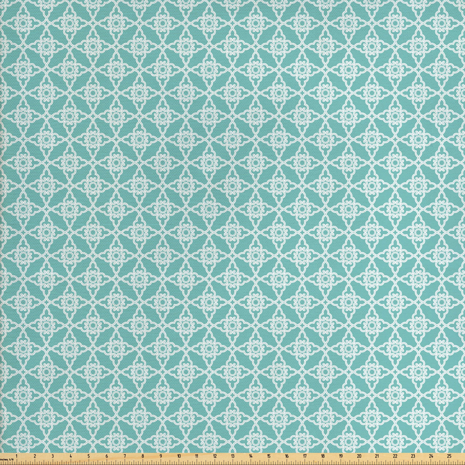 Ambesonne Art Deco Fabric by the Yard Upholstery, Oriental Curlicue ...