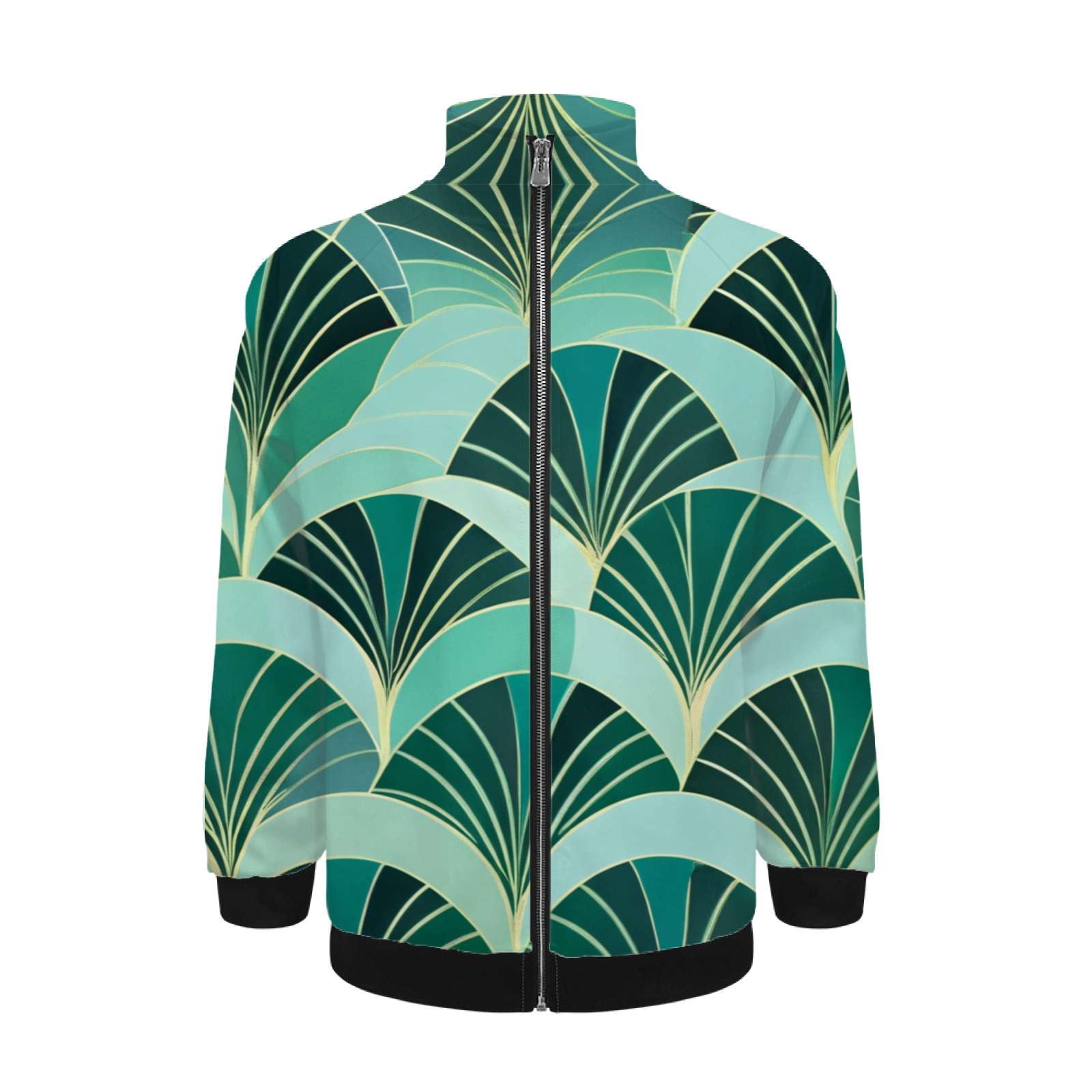 Art Deco Fan Pattern Jacket Men's Street Cool Long Sleeves Coat ...
