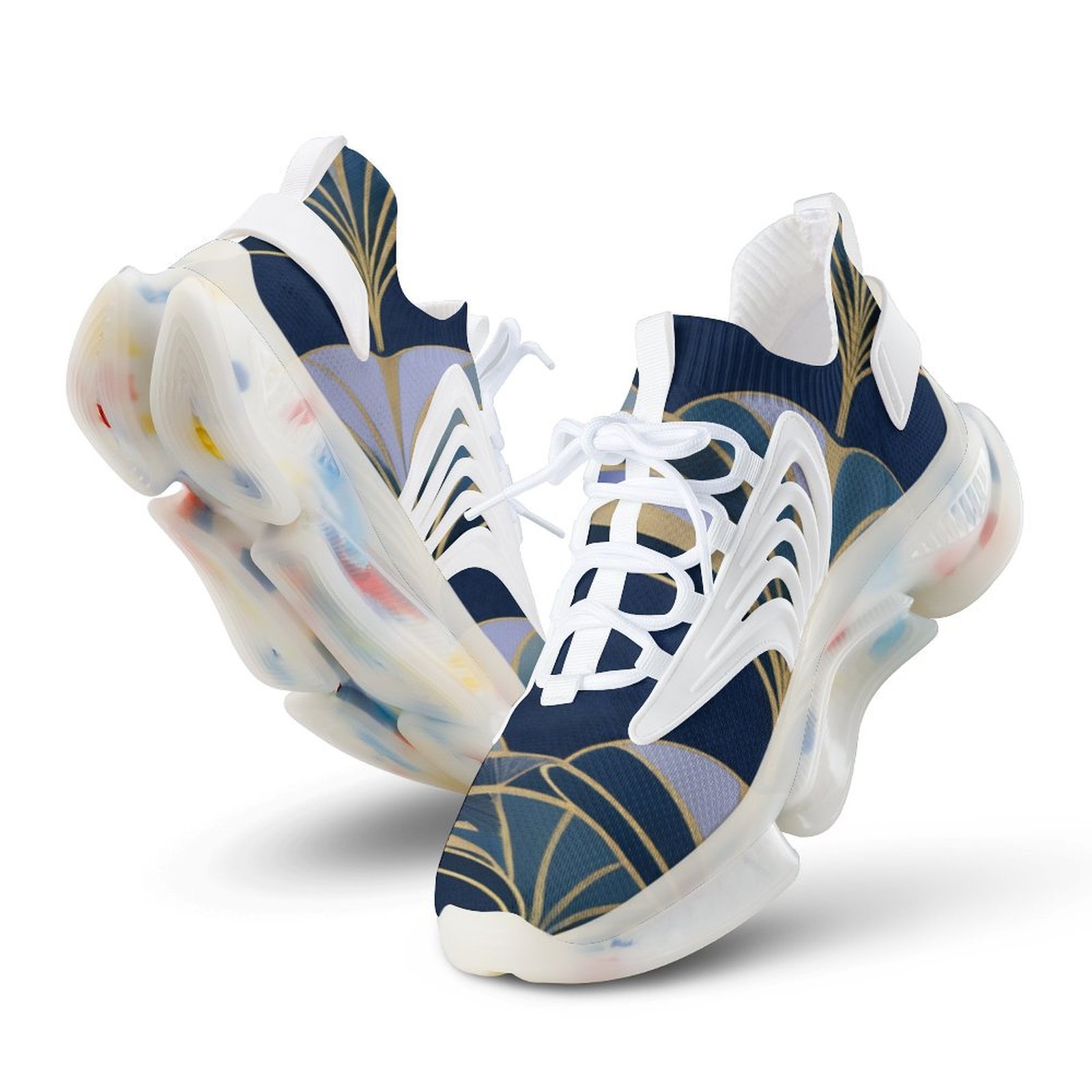 Art Deco Fan Pattern Walking Shoes for Men Woman Lightweight Tennis ...