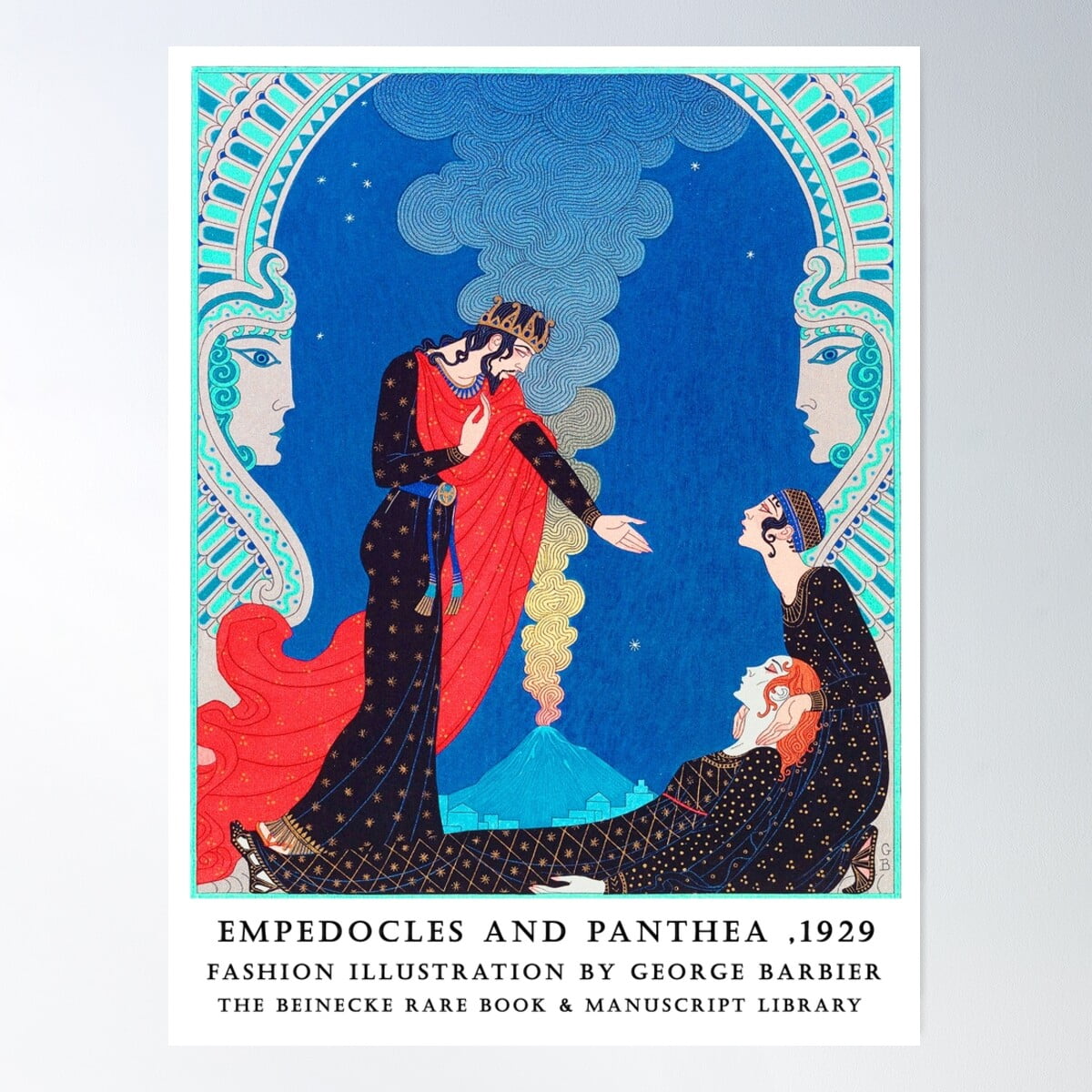 Art Deco Fashion Illustration By George Barbier Poster Wall Art, Modern ...