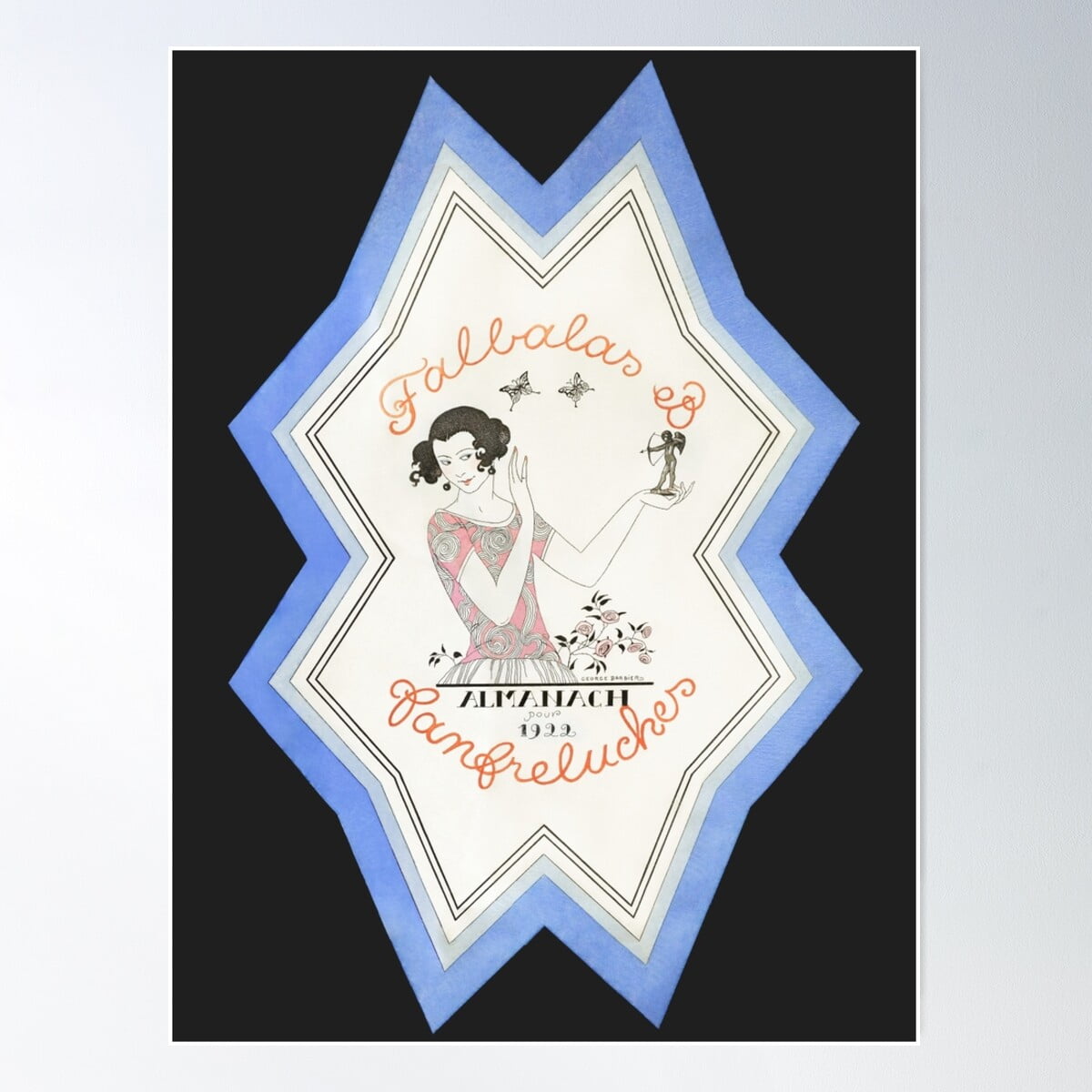 Art Deco Fashion Illustration Poster Wall Art, Modern Wall Decor For ...