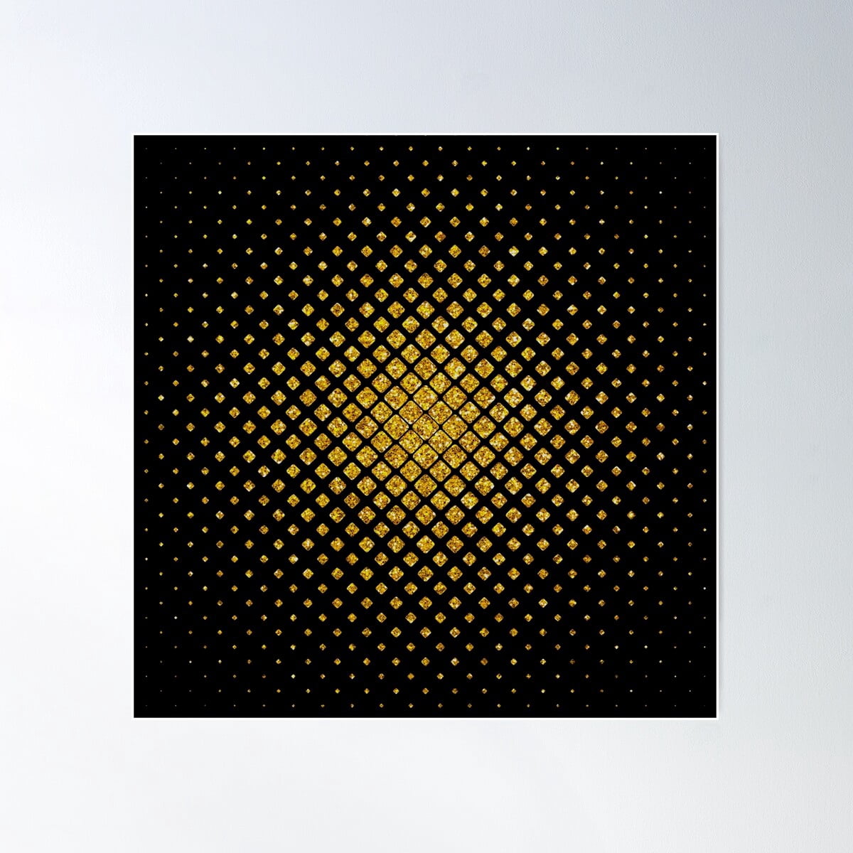 Art Deco (Faux) Glitter Gold-Colored (Faux) Diamonds Glamorous Pattern ...