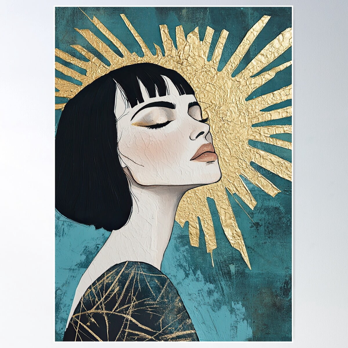 Art Deco Flapper Poster Wall Art, Modern Wall Decor For Living Room ...