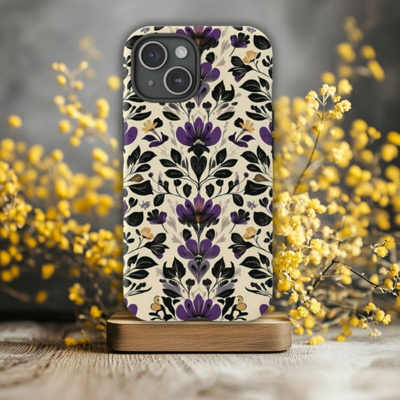 Art Deco Floral Pattern Case With Elegant Retro Botanical Style for ...