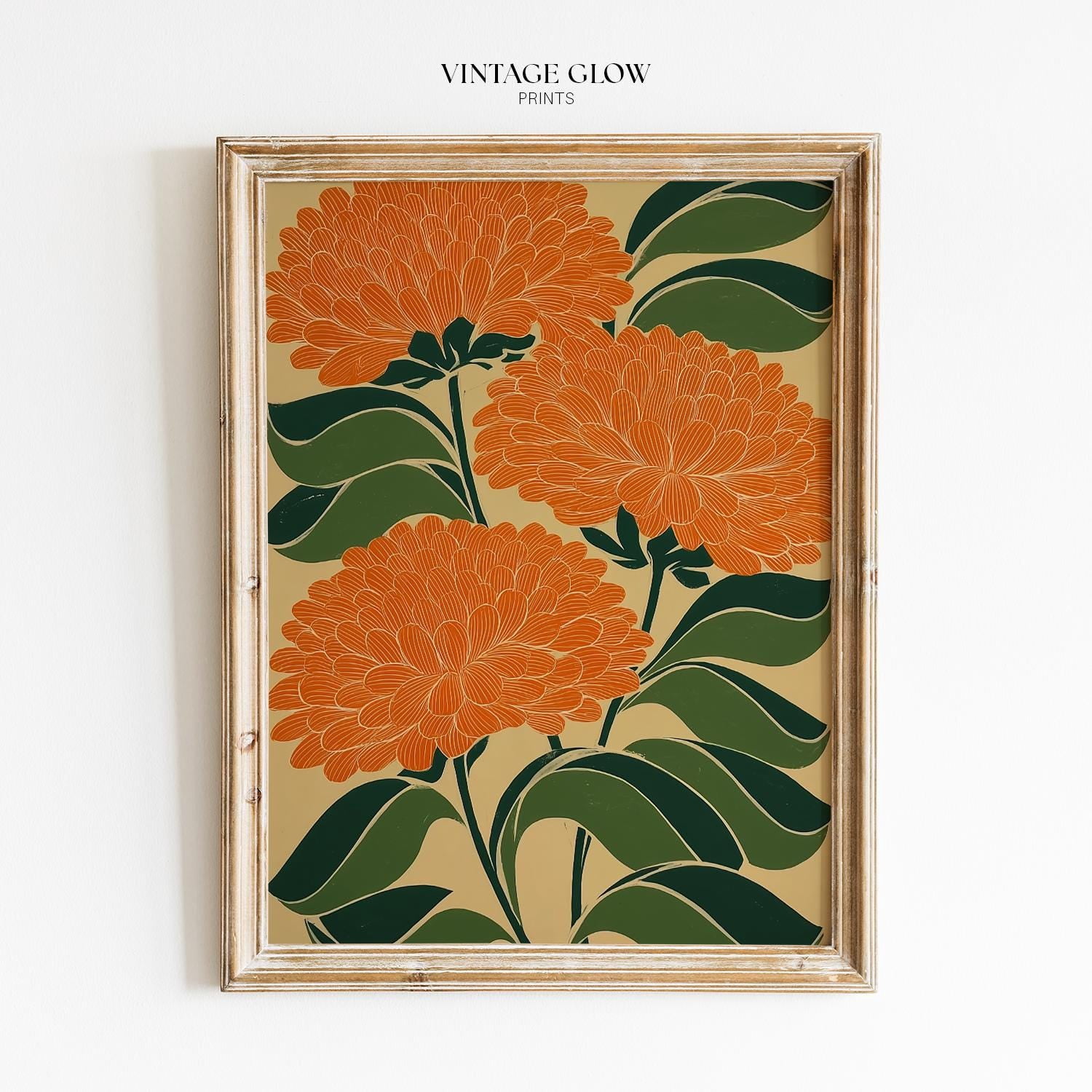 Art Deco Floral Print | Maximalist Flower Wall Art - Walmart.com