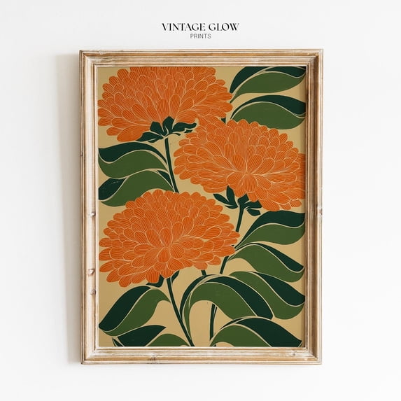 Art Deco Floral Print | Maximalist Flower Wall Art - Walmart.com