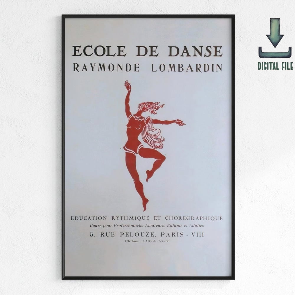 Art Deco French Dance Poster La Nuit De Fleurs Print Vintage Poster ...