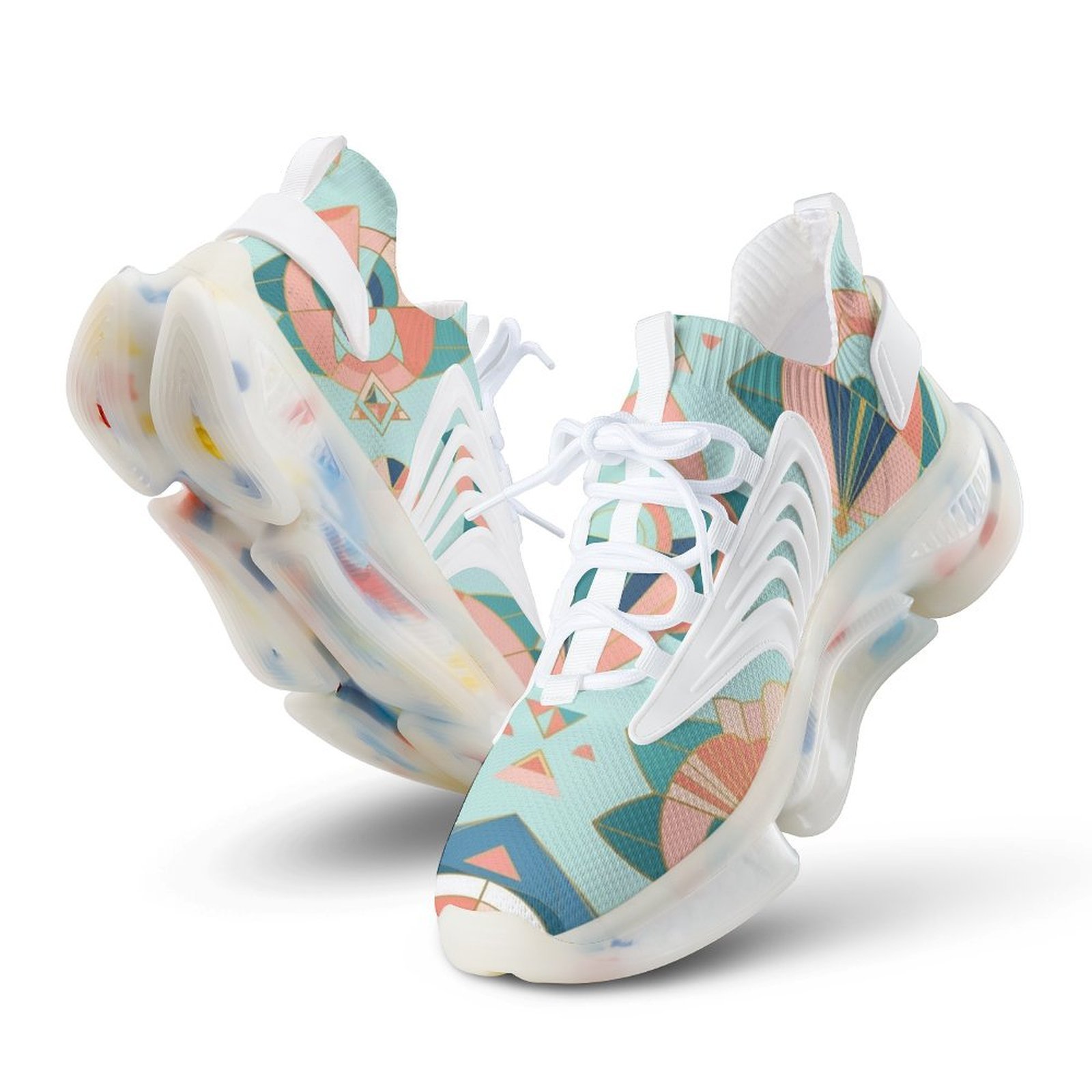 Art Deco Geometric Pattern Walking Shoes for Men Woman Lightweight ...