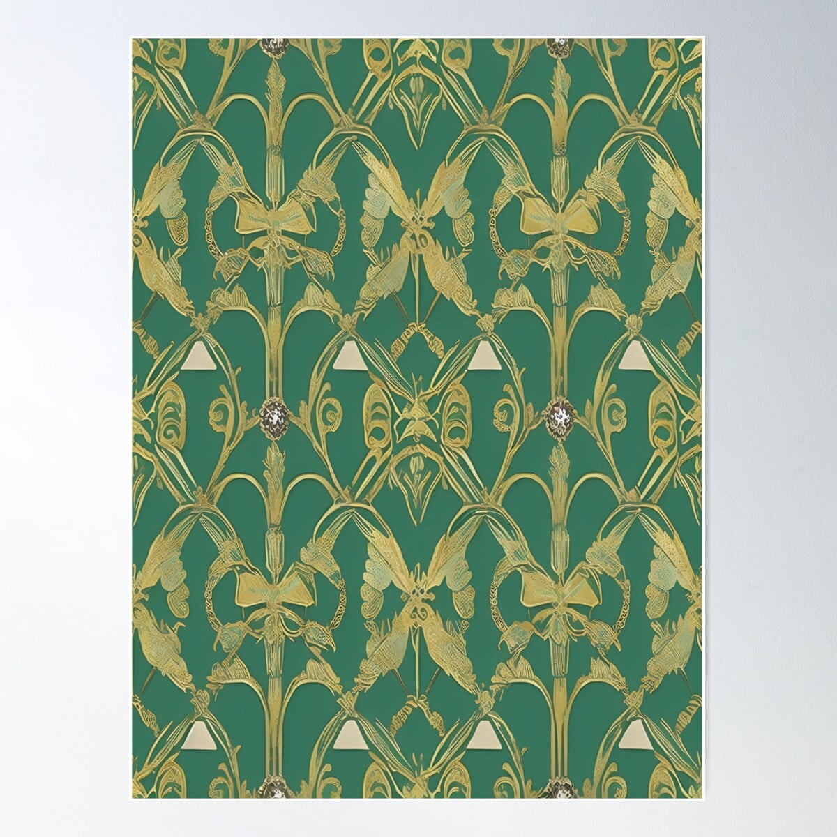 Art Deco Geometric Patterns Inspired By Gatsby Art Deco Poster Wall Art ...