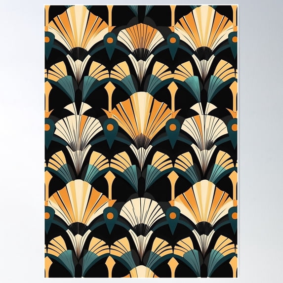 Art Deco - Glow And Structure Poster Wall Art Bedroom Wall Art ...