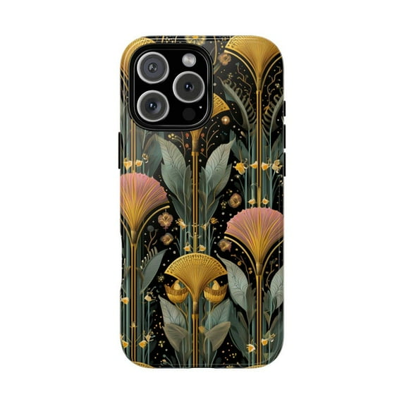 Art Deco Gold & Emerald Pattern with Gold Accent Case for iPhone 11,12 ...
