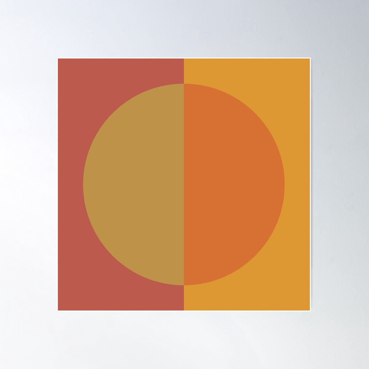Art Deco Half Moon Geometric Circle - Warm Earth Colors Poster Wall Art ...