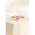 Art Deco Heart Cut Pink Sapphire Engagement Ring White Gold Moissanite ...