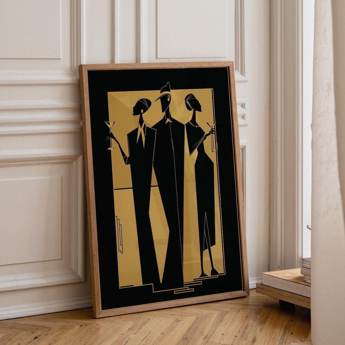 Art Deco Jazz Band Black Gold Music Poster Unframed Paper Print ...