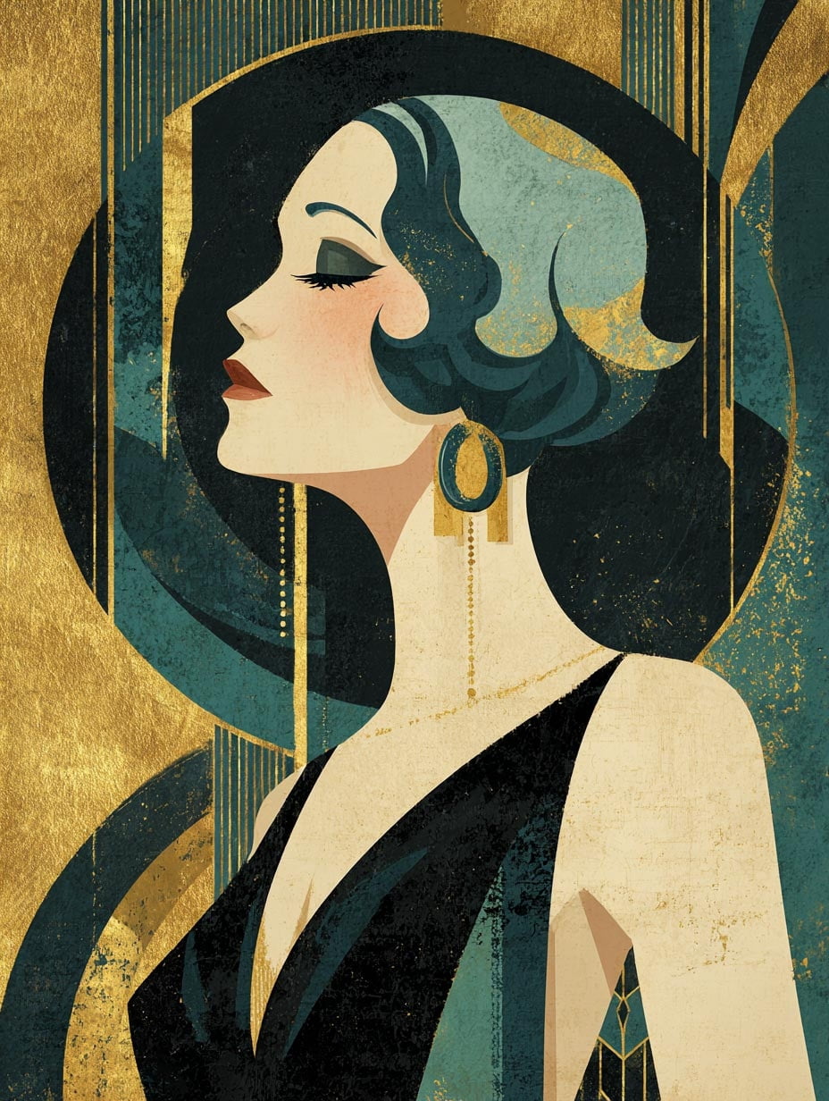 Art Deco Lady Poster – Vintage Glamour Wall Art 【Photo Paper】 - Walmart.com