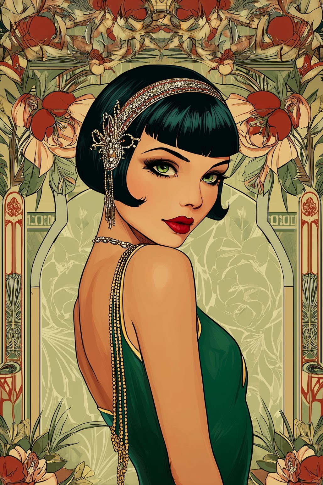 Art Deco Lady Poster – Vintage Glamour Wall Art 【Photo Paper】 - Walmart.com