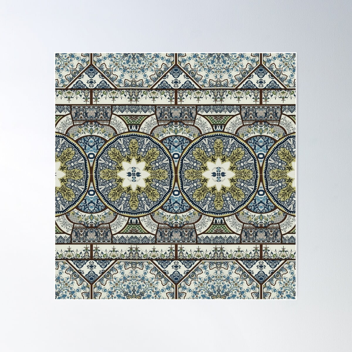 Art Deco Lattices Poster Wall Art, Modern Wall Decor For Living Room ...