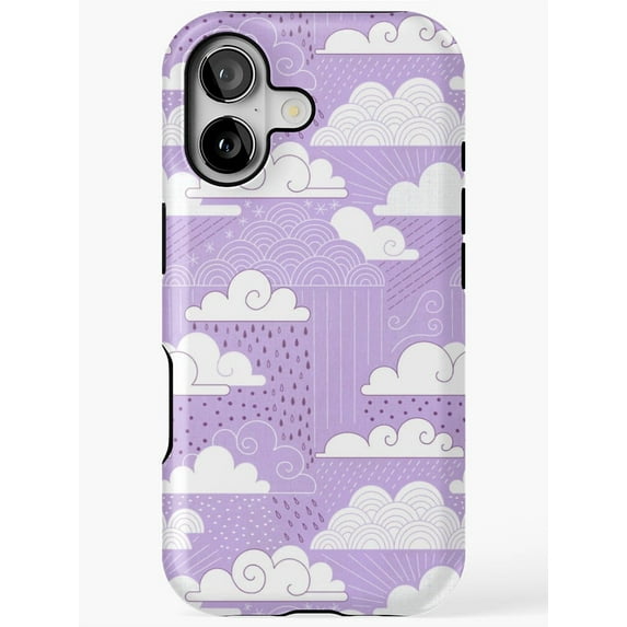 Art Deco Lilac Showers Print Phone Case for iPhone 11 12 13 14 15 16 17 ...