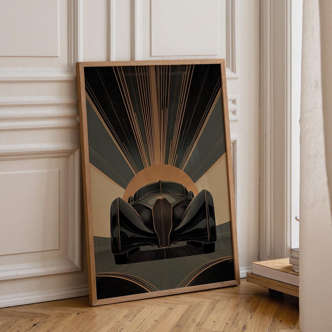 Art Deco Luxury Car Black Gold Poster Unframed Paper Print - Walmart.com