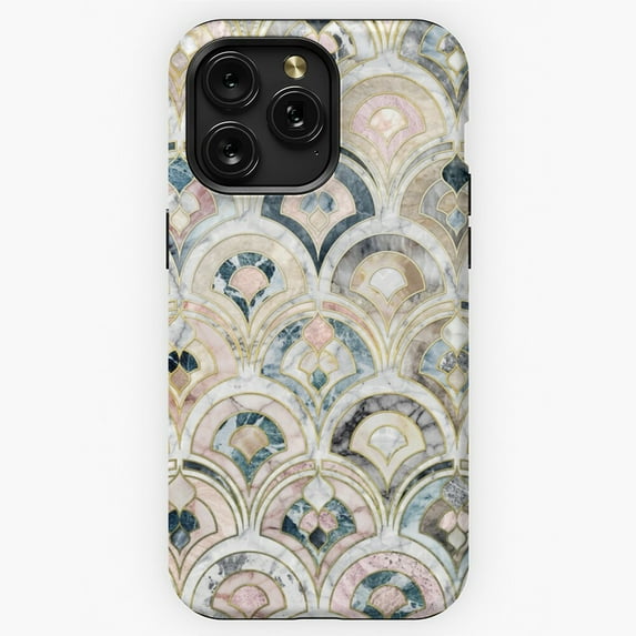 Art Deco Marble Tiles Pastel Aesthetic Stylish Protective iPhone Case ...