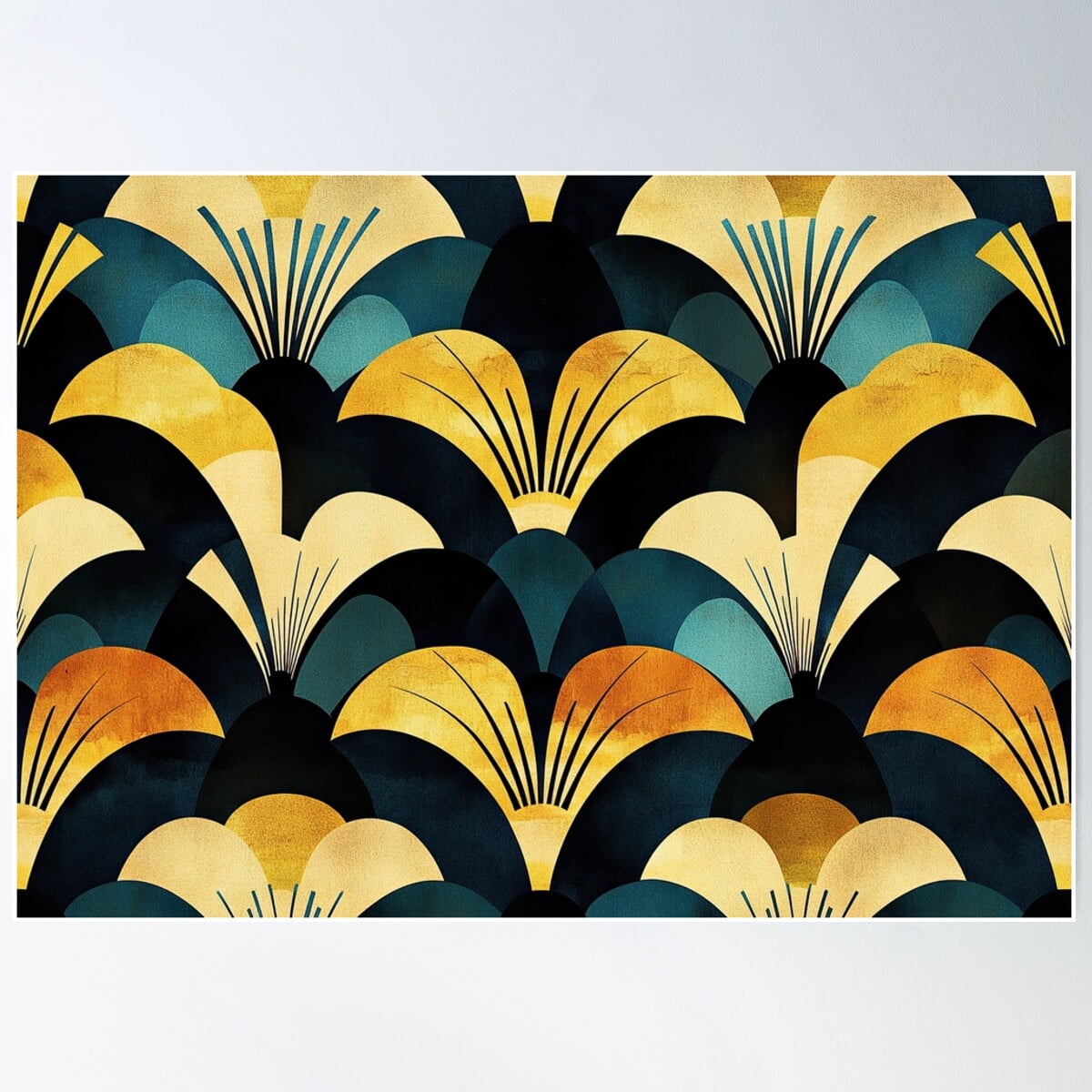 Art Deco "Midnight Metropolis" Poster Wall Art, Modern Wall Decor For ...