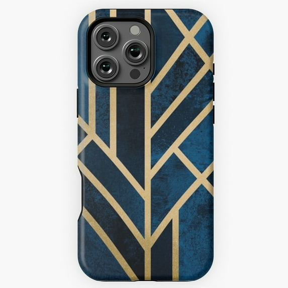 Art Deco Midnight Style Pattern iPhone Case 17 16 15 14 13 12 11 Pro ...