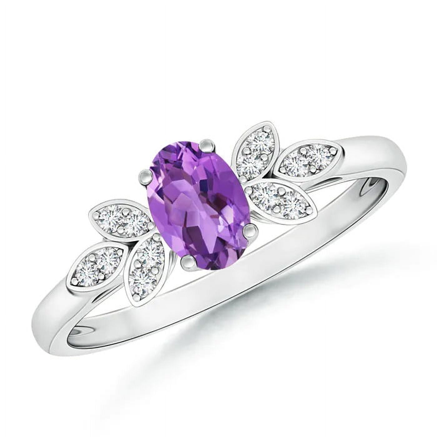 Art Deco Oval 0.75 Ctw Amethyst Gemstone 925 Sterling Silver Women ...