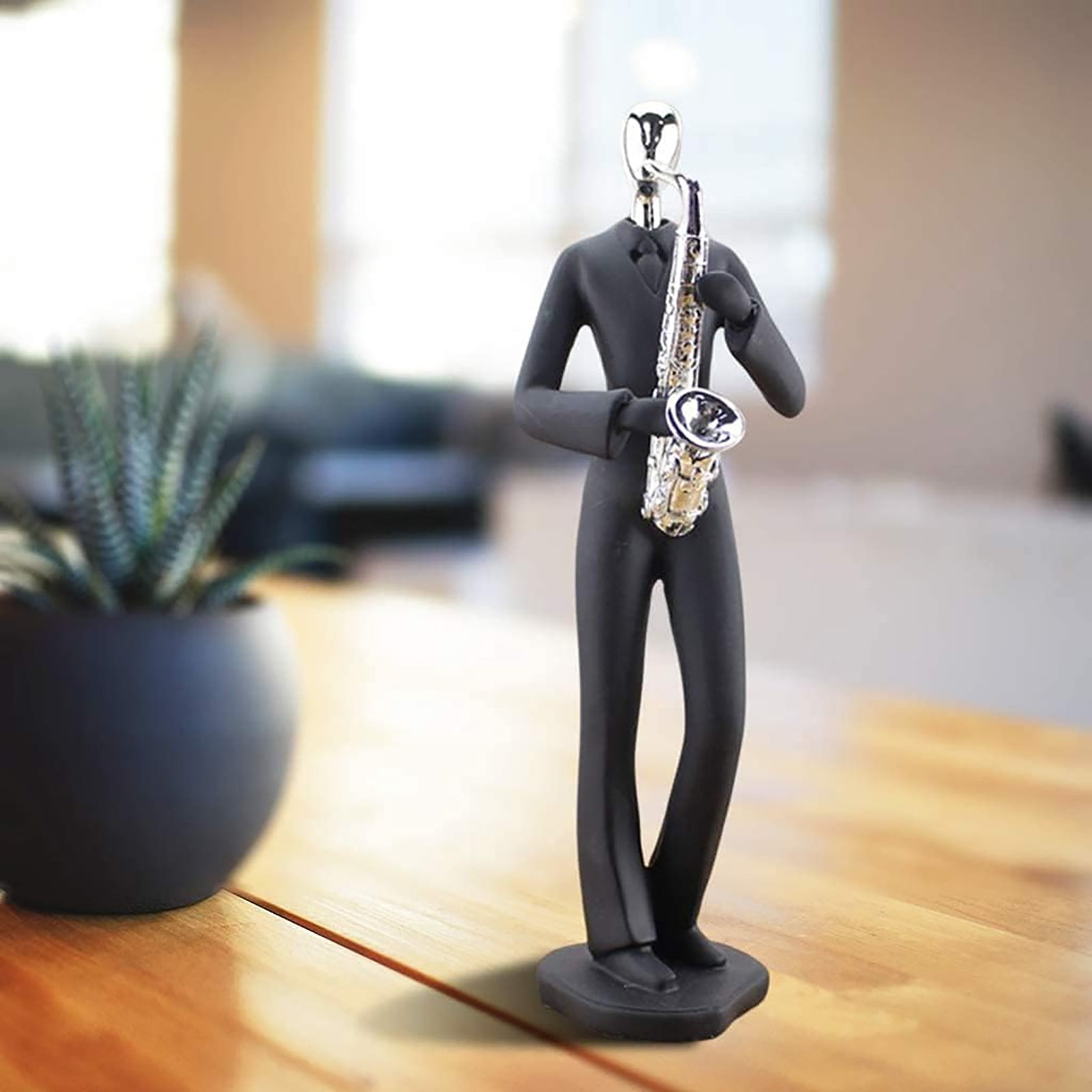 Art Deco Playing Instruments Statue Abstract Player Figurines For Home ...