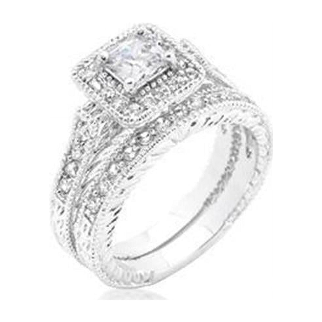 Art Deco Princess Cut Bridal Set, Size : 07 - Walmart.com