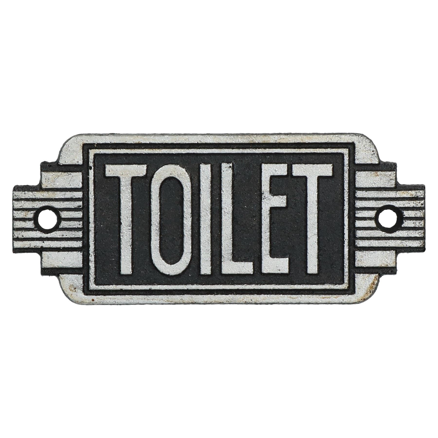 Art Deco Toilet Sign Cast Iron Sign Plaque Door Wall Cafe Shop Pub ...