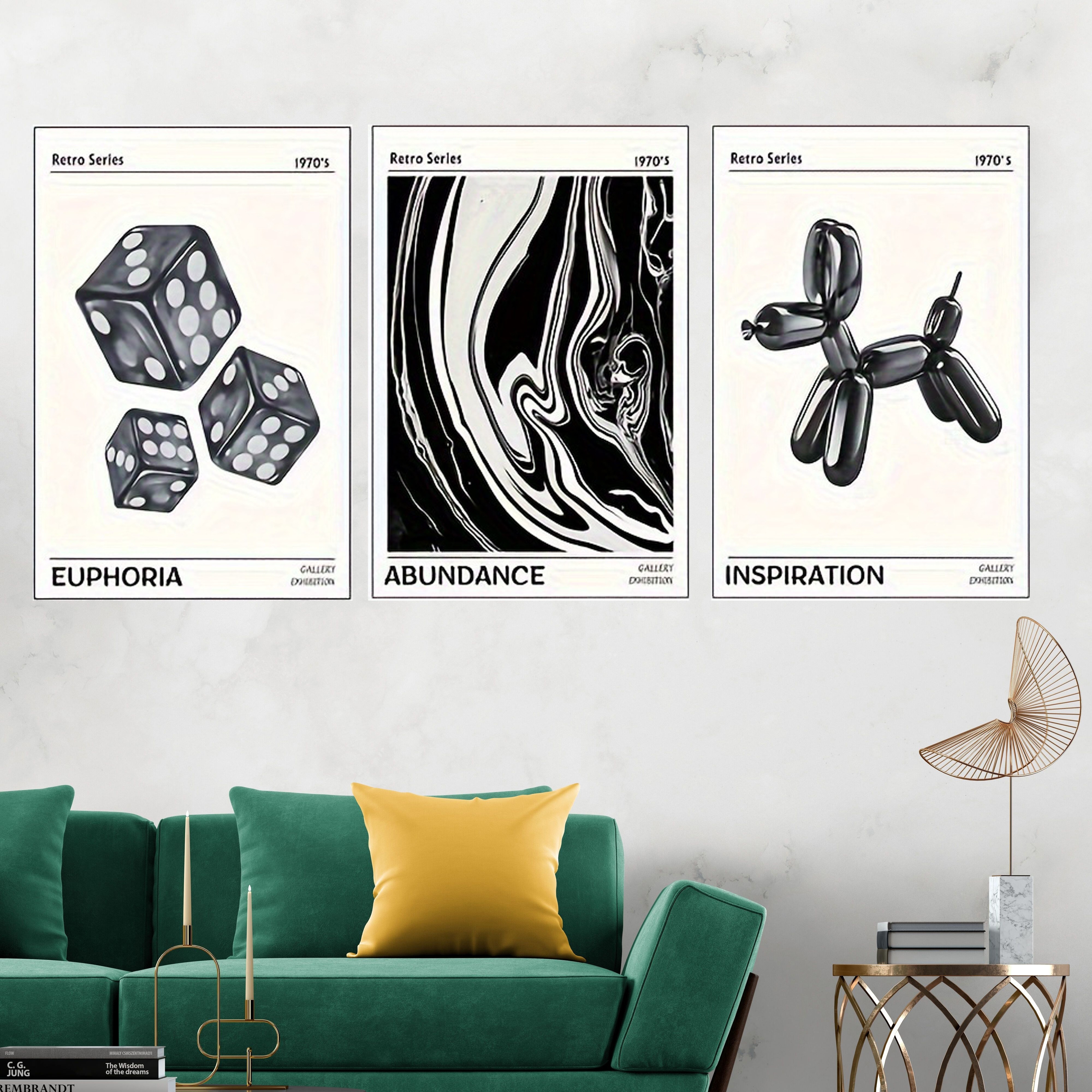 [Art Deco Wall Art] 3pcs Art Deco Modern Wall Art Set - Elegant ...
