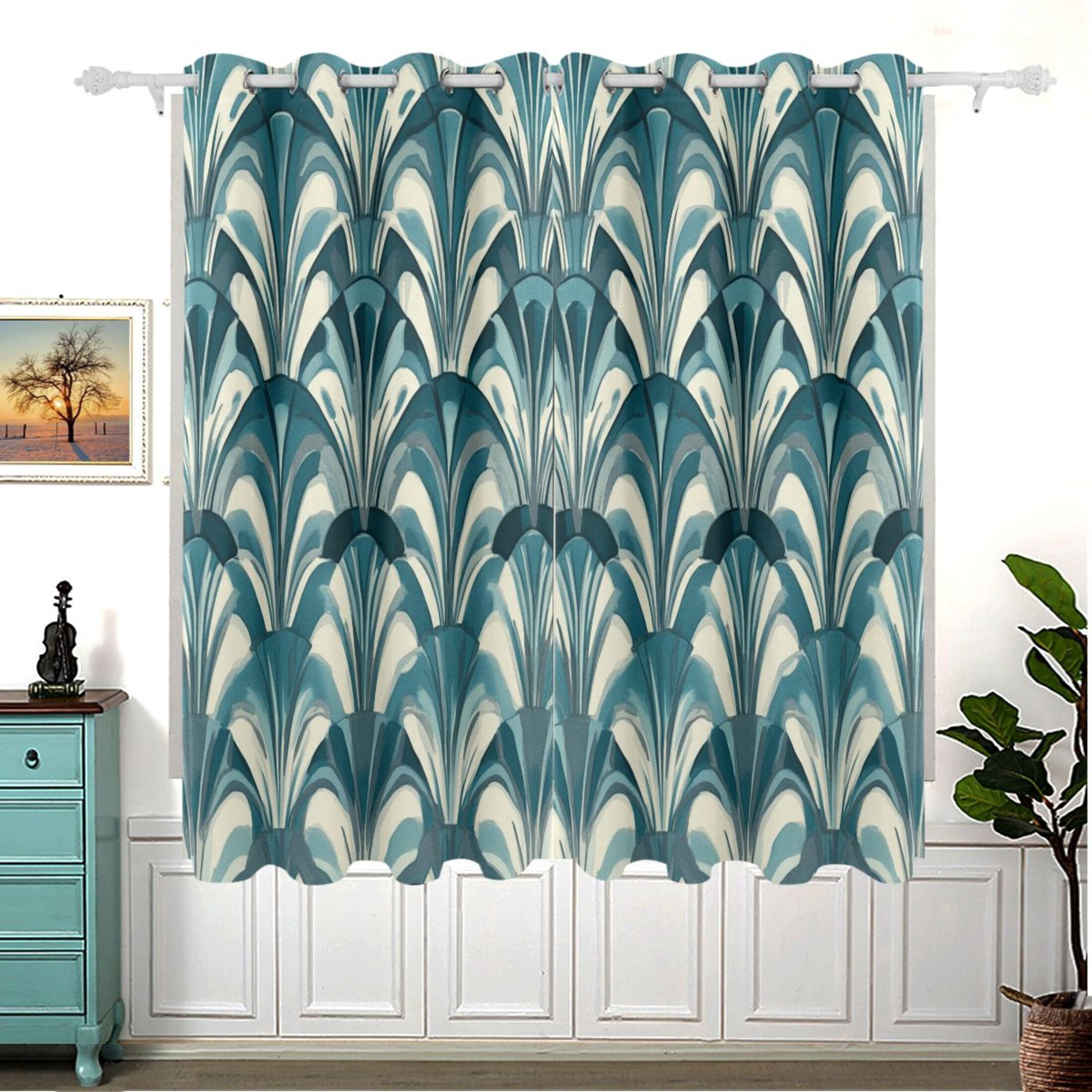 Art Deco Wallpaper Patterns Blackout Curtains for Living Room Bedroom ...
