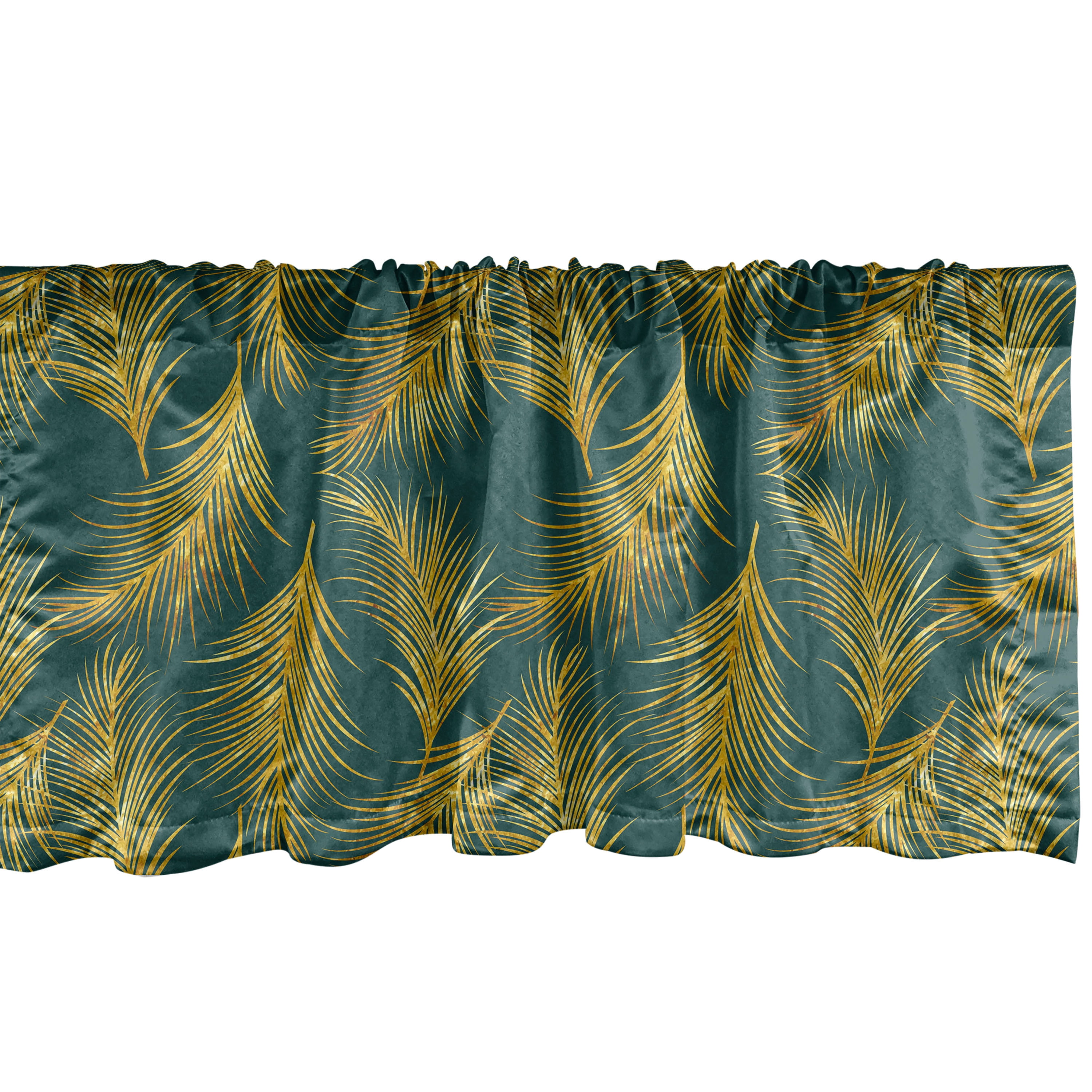 Art Deco Window Valance, Feathers Floating in the Air Boho Style of ...