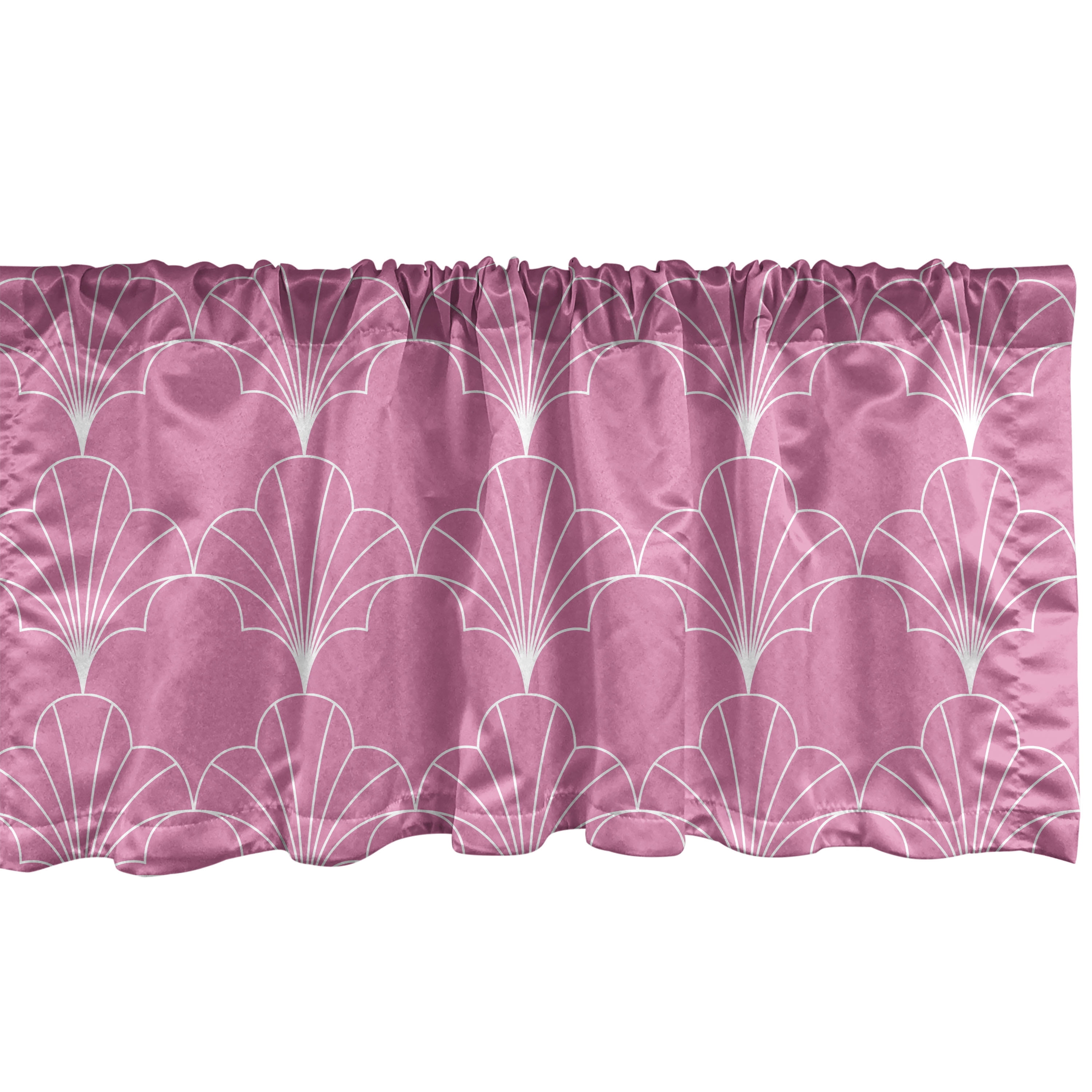 Art Deco Window Valance, Shell Look Simplistic Pattern with Vintage and ...