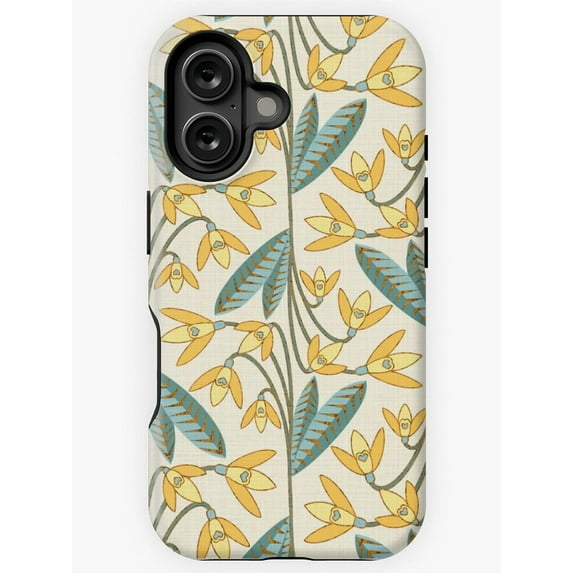 Art Deco Yellow Fritillary Phone Case for iPhone 11 12 13 14 15 16 17 ...