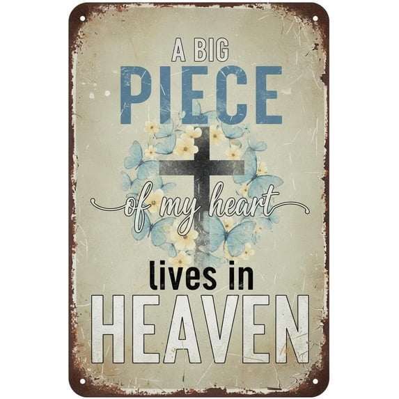 Art Decoration Butterfly God Cross A Big Piece of My Heart Lives in ...