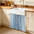 Art Denim Blue Cabinet Curtain, Vintage White Polka Dots Blue Ombre ...