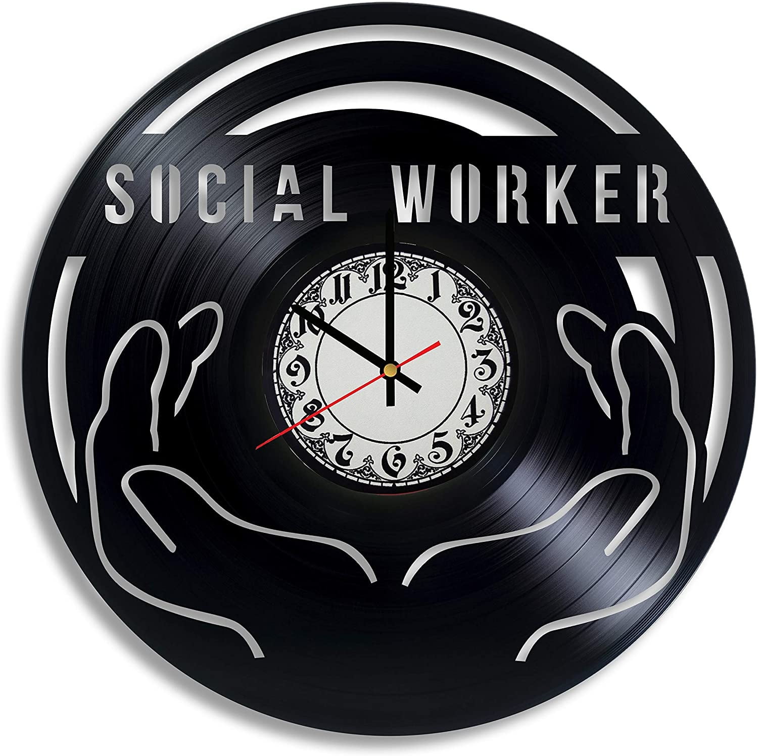 Art Design Social Worker Gift for Men Vinyl Wall Clock, Social Worker ...