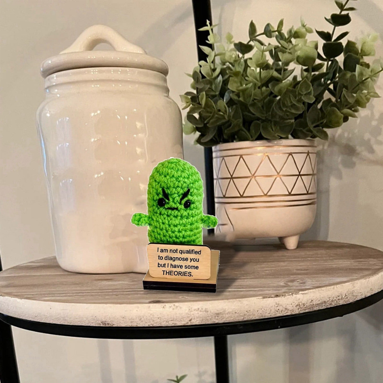 Art Desktop Ornament Angry Punk Pickle Handmade Emotion Cucumber ...