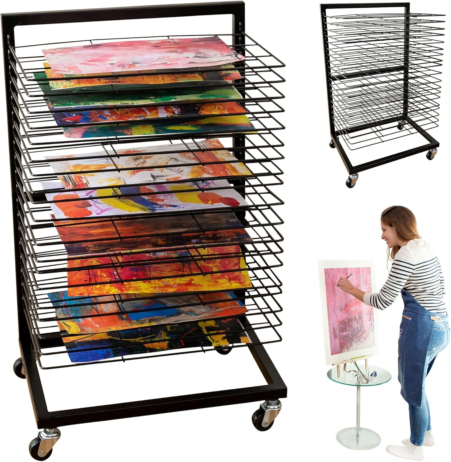 Art Drying Rack for Classroom | Functional & Mobile Paint Drying Rack ...