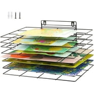 MEEDEN Wood Large Print Rack, Artist Storage Rack with Castors, Art ...