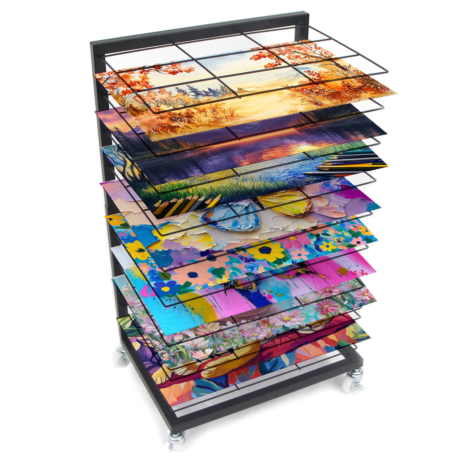 Art Drying Rack for Classrooms and Studios Mobile Painting Drying Rack ...